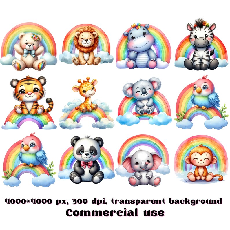 Rainbow Png, Rainbow Clipart, Animals Clipart, Animals With Rainbows ...