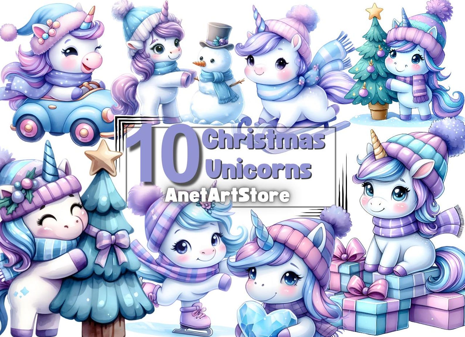 Unicorn Clipart, Unicorn Png, Unicorn Clip Art, Christmas Unicorn ...