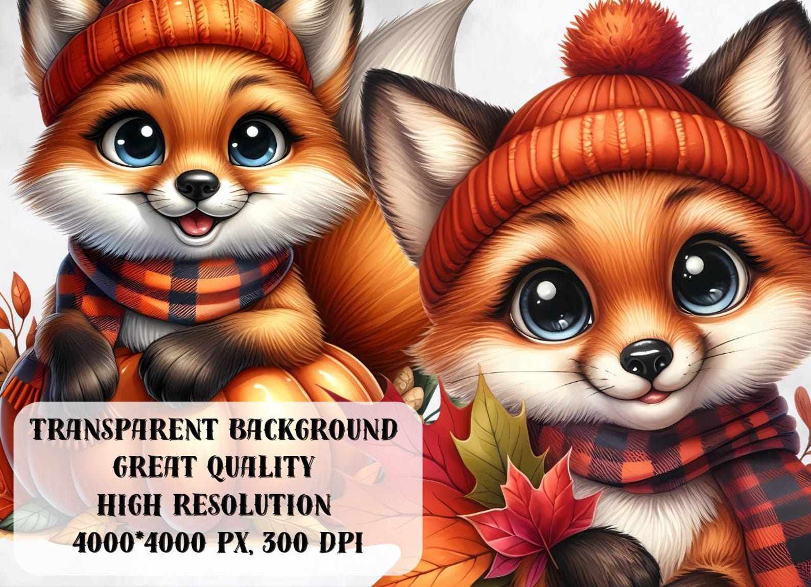 Fox Clipart, Foxes Clipart, Fox Png, Watercolour Fox, Autumn Clipart ...