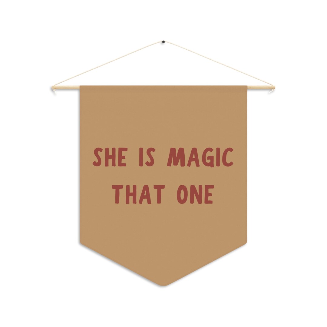 SHE IS MAGIC Wall Decor Flag, Kids Room Wall Pennant, Kids Wall Decor ...