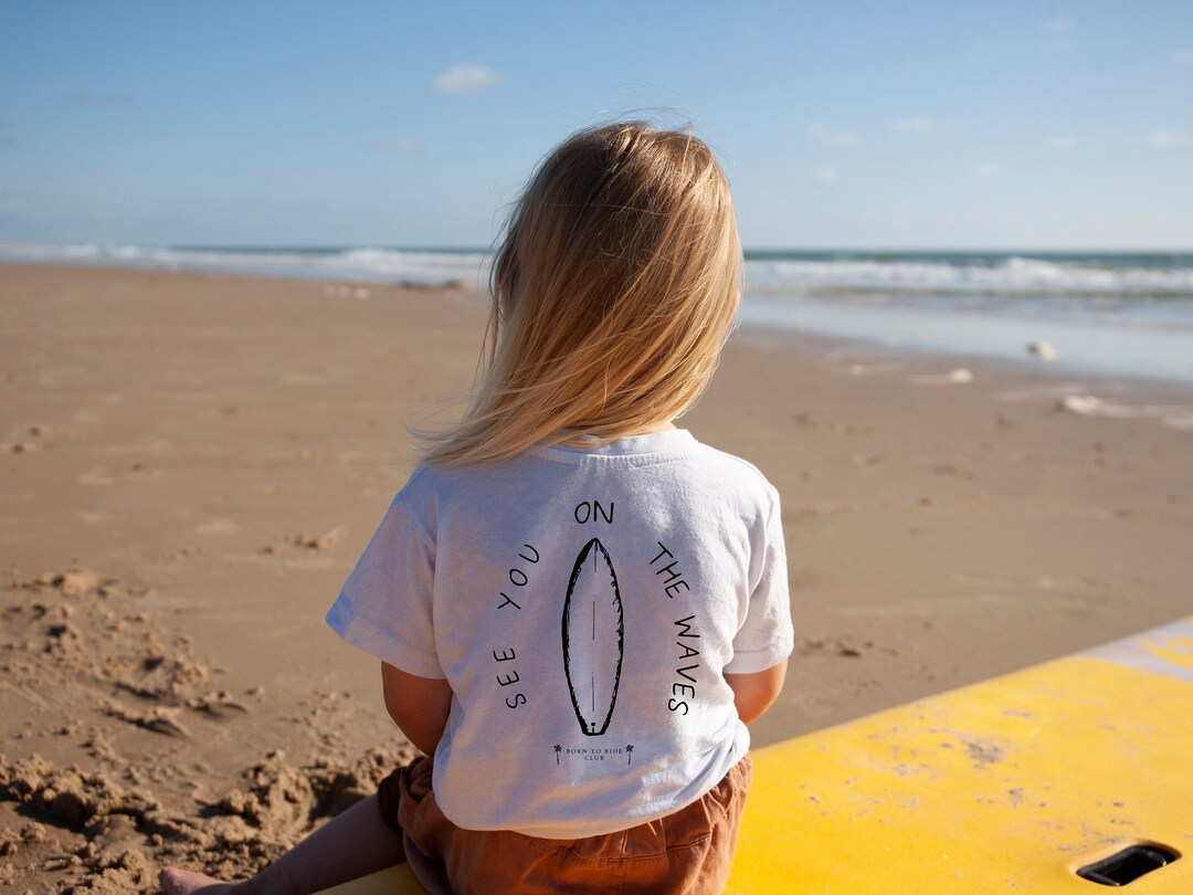 Kids Surf T-shirt,surfer Kid T-shirt, Surf Kid, Surfer Boy, Kids Beacht ...