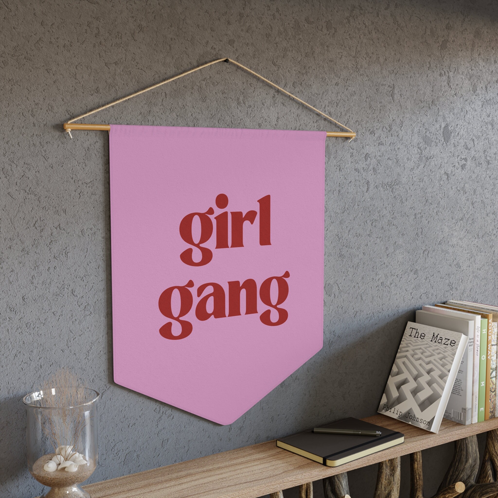 GIRL GANG Wall Banner, Kids Room Flag, Girl's Room Flag, Girls Room ...