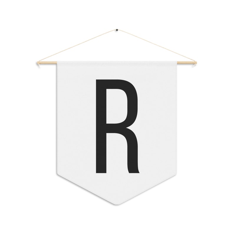 CUSTOM INITIAL Letter Wall Banner, Monogram Wall Flag, Personalised ...