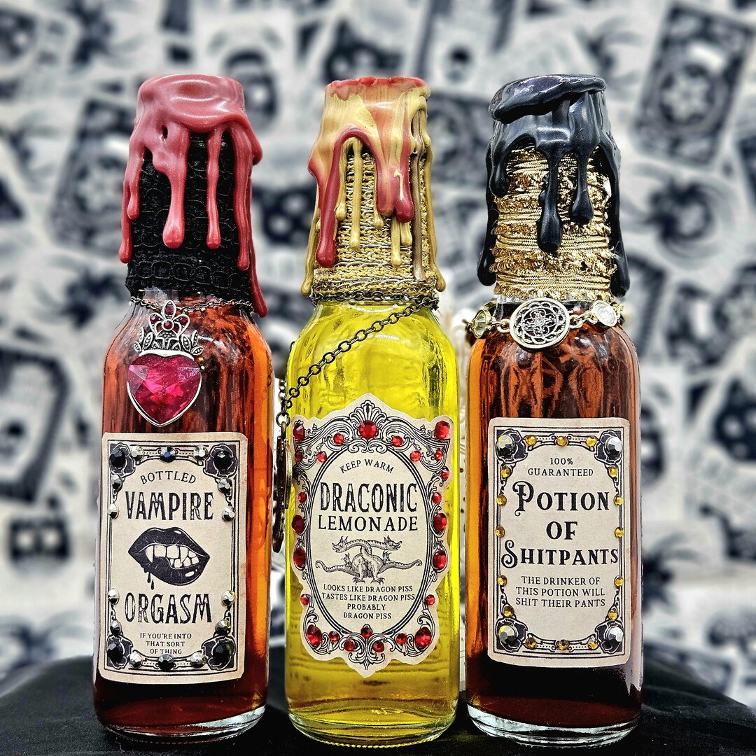 Mature Adult Dnd Joke Gag Gift Potions, Vampire, Color Changing Glass ...