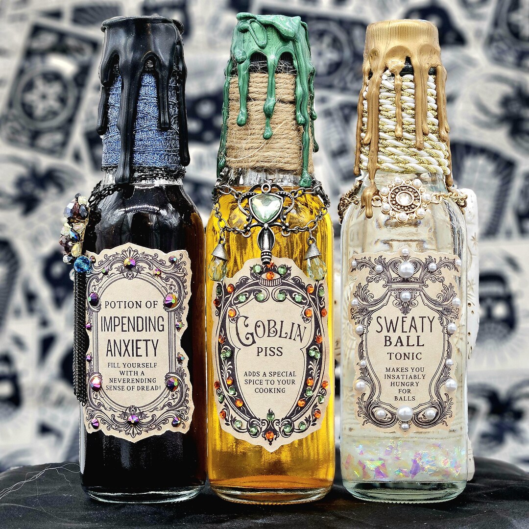 Mature Adult Dnd Joke Potion Gag Gift, Anxiety, Goblin Piss, Balls ...