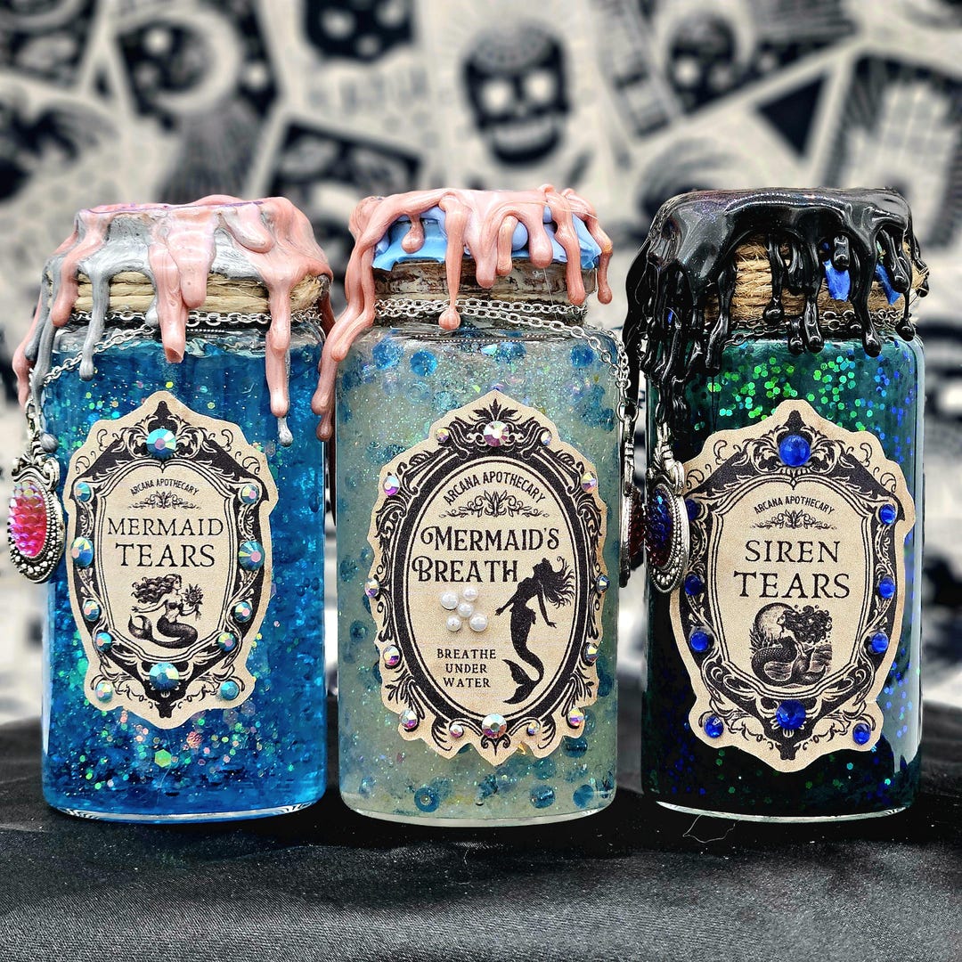 Mermaid Tears, Mermaid's Breath, Siren Tears, STATIC Magic Potion Glass ...
