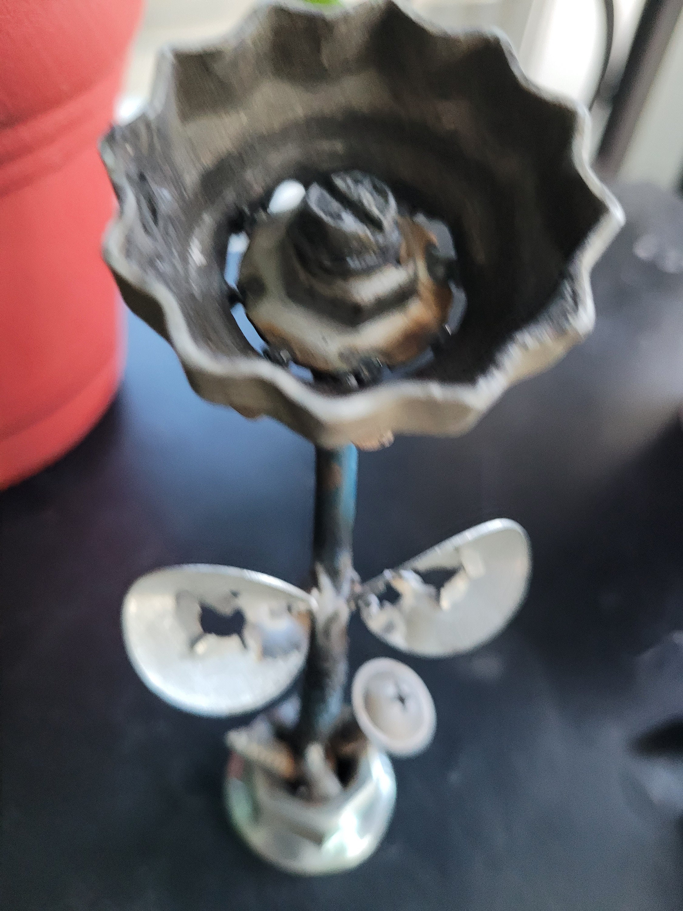 Recycled Metal Art Flower - Etsy