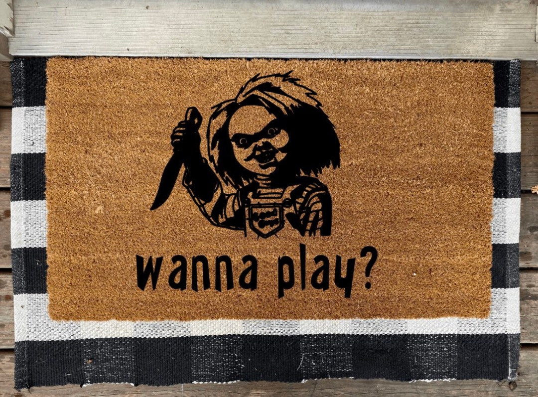 Chucky Childs Play Horror Movie Scary Doormat Welcome - Etsy