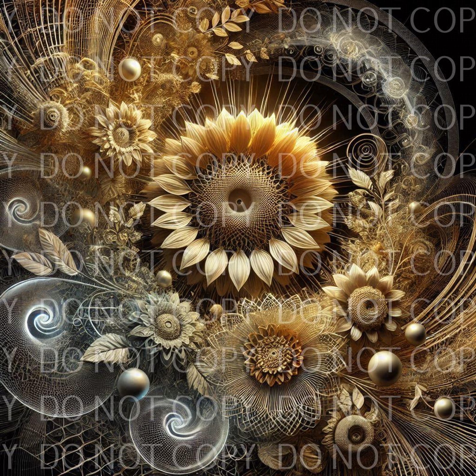 Sunflower Sunshine and Moonbeams Panel Design - Etsy