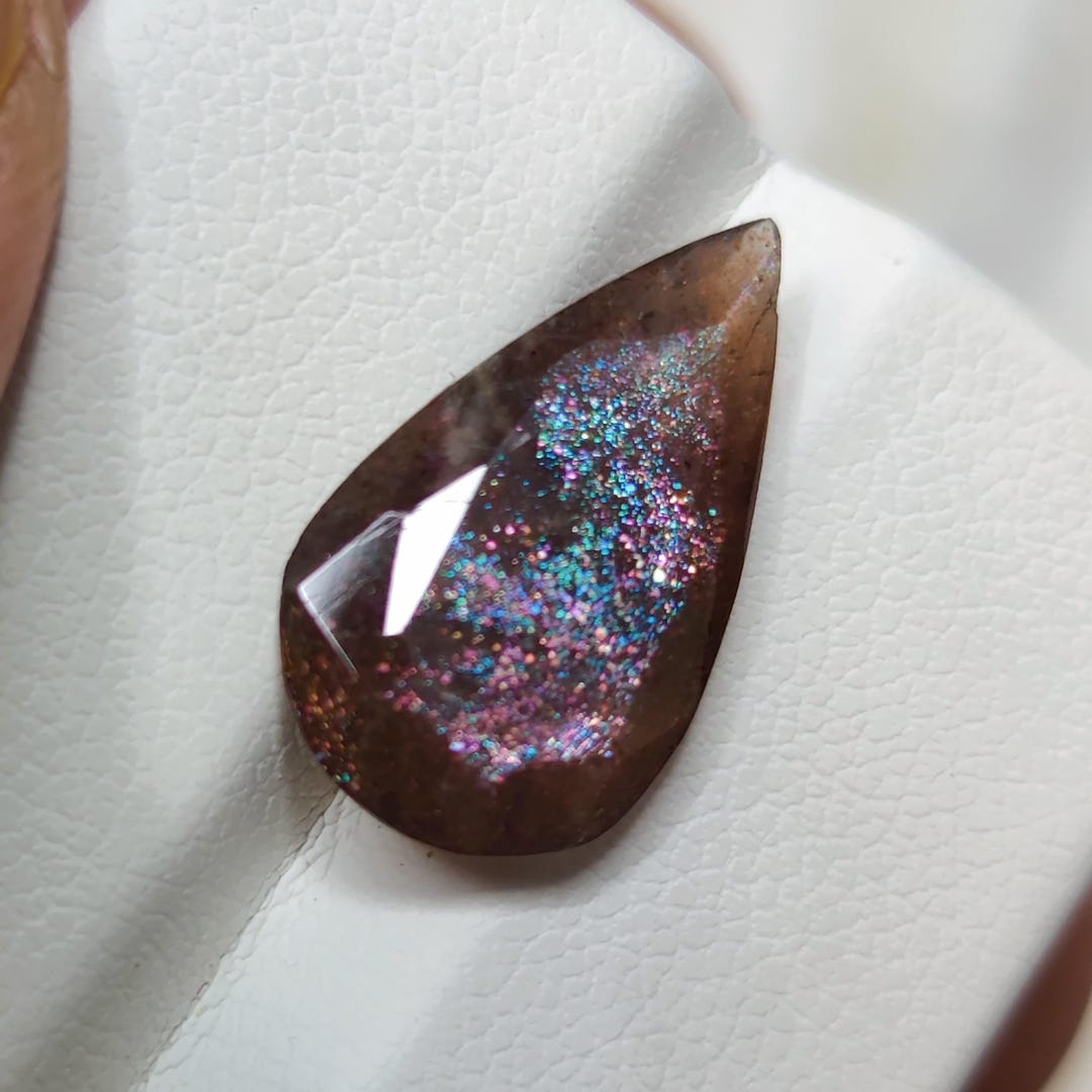 Natural Minte Green Purple Haze Sunstone Rainbow ,pear Shape Cut ...
