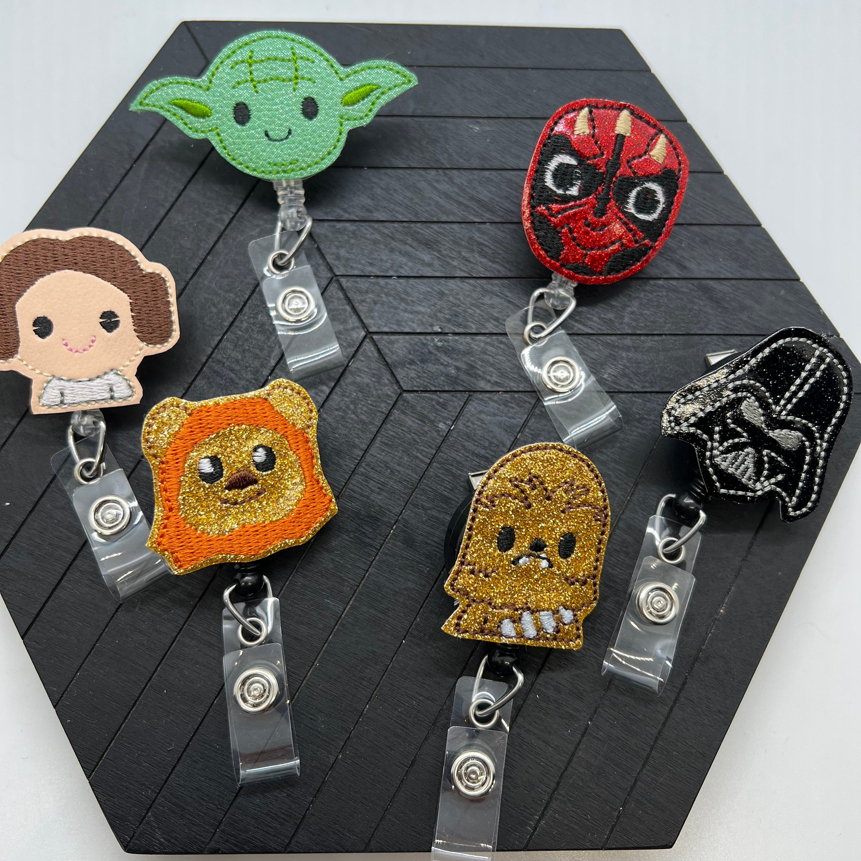 Star Wars Felt Badge Reel: Retractable Swivel Clip - Etsy