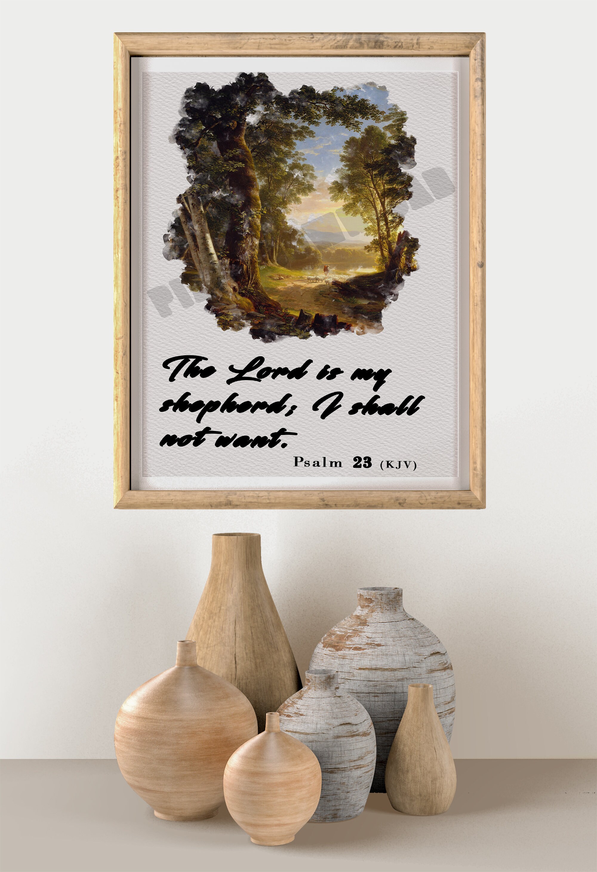 Psalm 23 Print, Psalm 23 Poster, Psalm 23 Art, Bible Verse Gift for Him ...