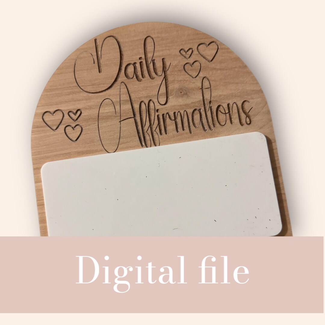 Daily Affirmations Sign- INSTANT DOWNLOAD - Minimalist Design Digital ...