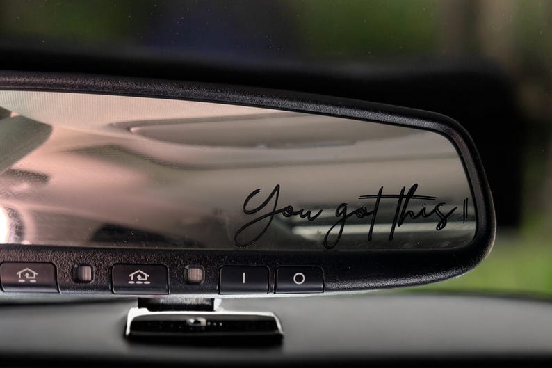Inspirational Car Mirror Decal | Positive Affirmation Vinyl Sticker ...