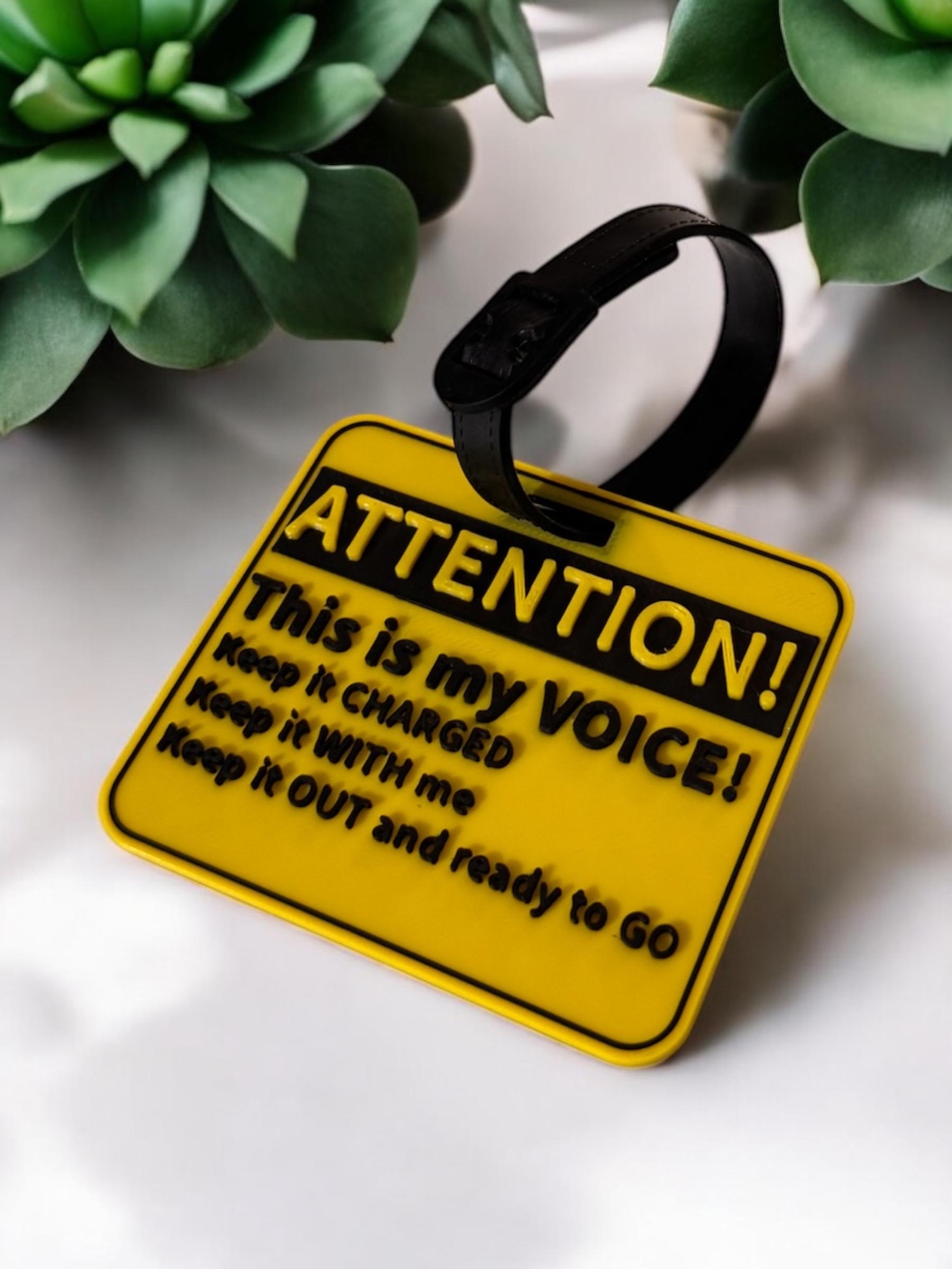 AAC Device ID Tag: "this is My Voice!" Assistive Tech Tool - Etsy
