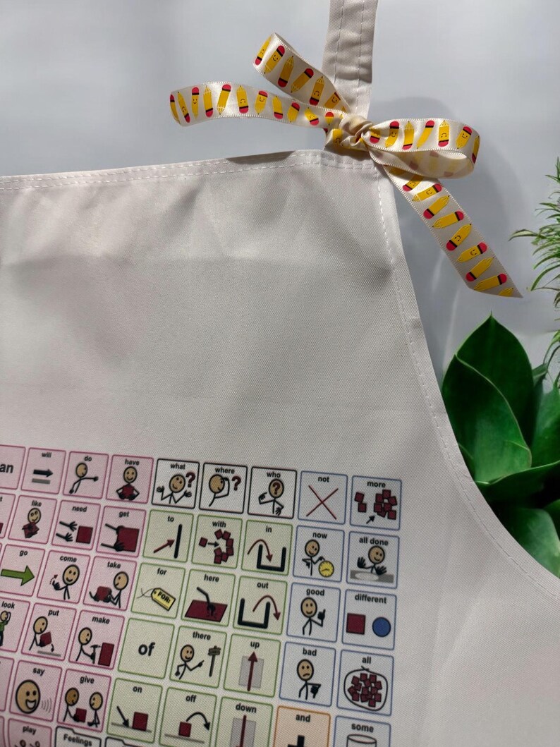 Low-tech AAC Device Apron | Core Board Communication | Autism Awareness ...