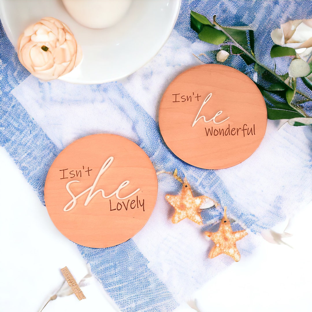 Twin Baby Photo Props: Gender Reveal Sign, Newborn Gift - Etsy