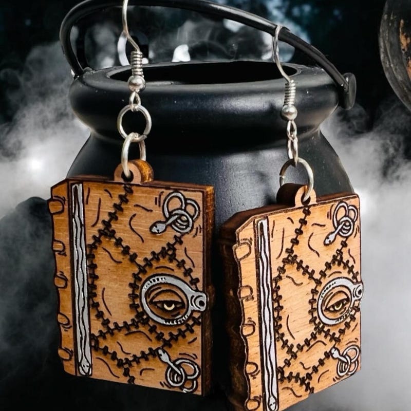 Book Earrings - Etsy