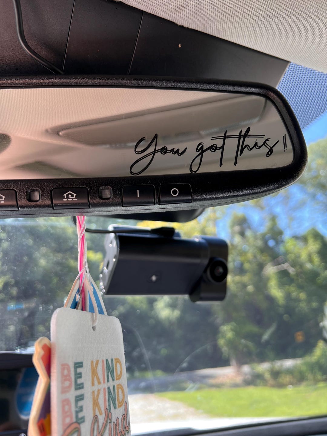 Inspirational Rear View Mirror Decals | Vinyl Affirmation Car Stickers ...