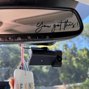 Inspirational Car Mirror Decal | Positive Affirmation Vinyl Sticker ...