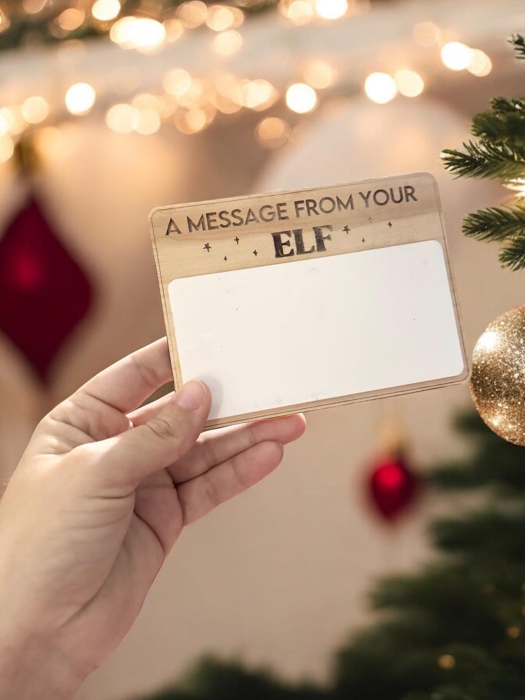 Personalized Elf Message Board for Kids Dry Erase Holiday Note Board ...