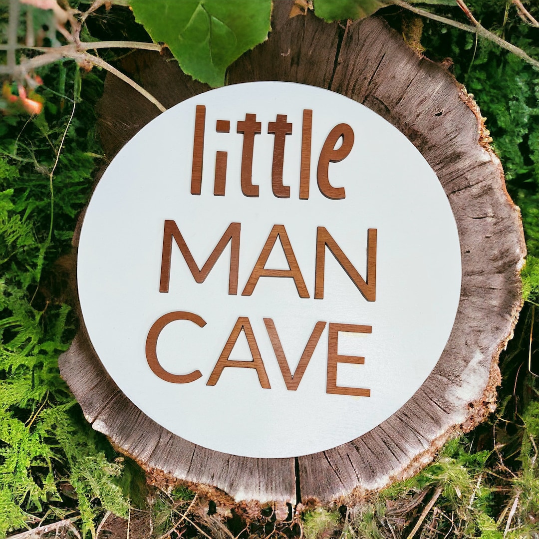 Little Man Cave Nursery Sign, 3d Little Man Cave Sign - Etsy