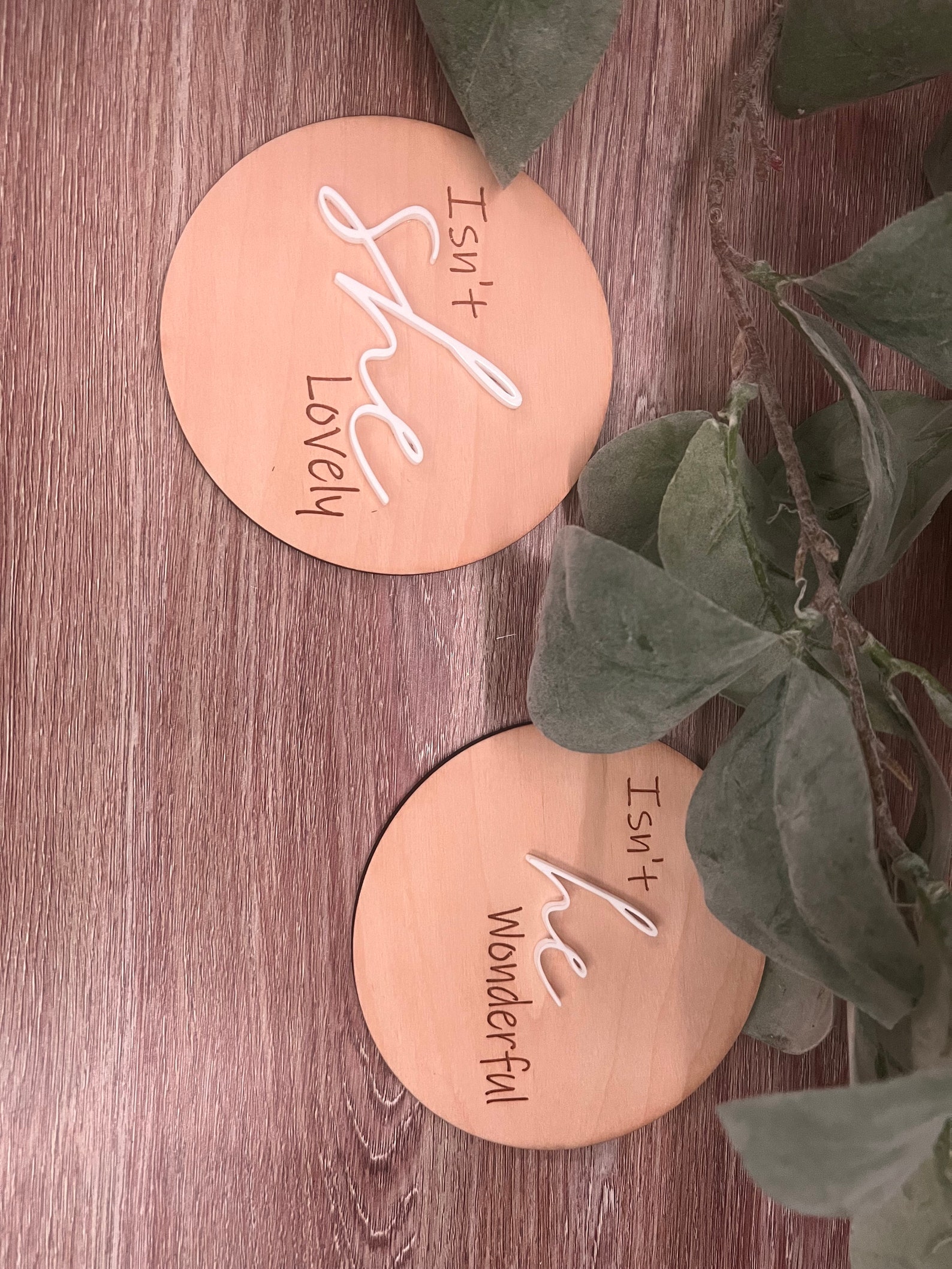 Twin Baby Photo Props: Gender Reveal Sign, Newborn Gift - Etsy