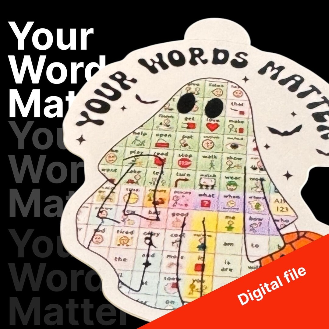 Your Words Matter” Ghost PNG , AAC Digital File - Instant Download ...