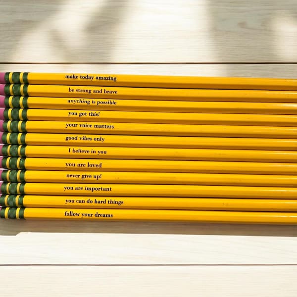 Motivational Pencils - Etsy