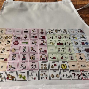 Low-tech AAC Device Apron | Core Board Communication | Autism Awareness ...