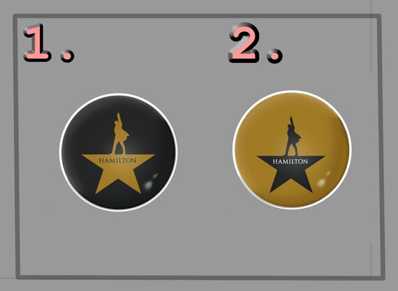 HAMILTON MUSICAL LOGO Themed Pin Button Badges | Etsy