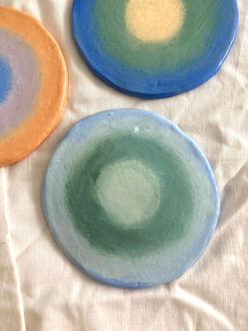 Aura Ceramic Coaster, Handmade Cup Coaster, Handpainted Clay Coasters ...