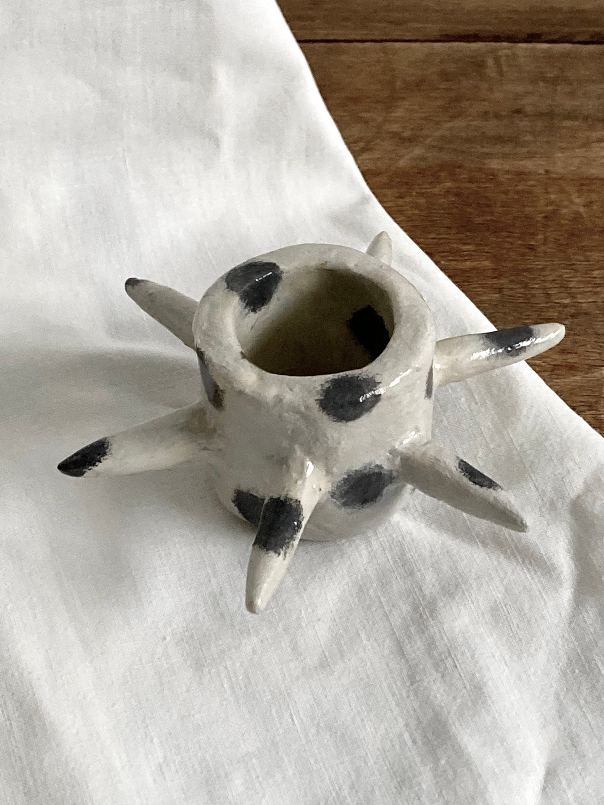 Handmade Ceramic Candle Holders, Taper Candle Holder Set - Etsy