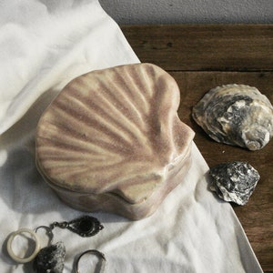 Handmade Ceramic Seashell Jewelry Box Trinket Holder Small Ring Box - Etsy