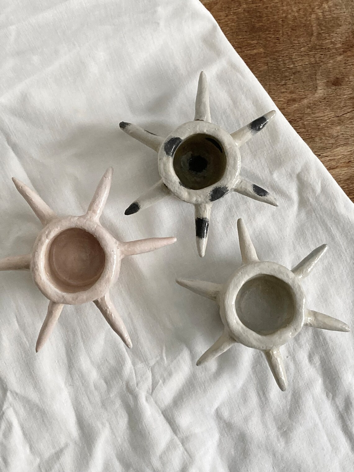 Handmade Ceramic Candle Holders, Taper Candle Holder Set - Etsy