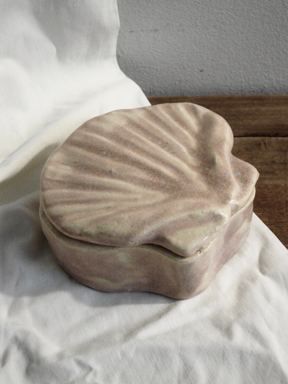 Handmade Ceramic Seashell Jewelry Box Trinket Holder Small Ring Box - Etsy