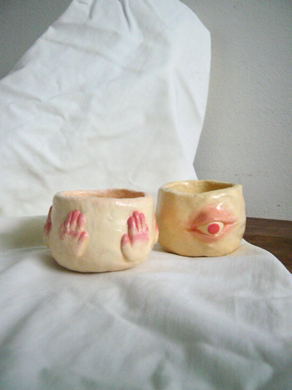 Handmade Ceramic Bowl Eye Jewelry Bowl Sculpted Hands Trinket Dish - Etsy