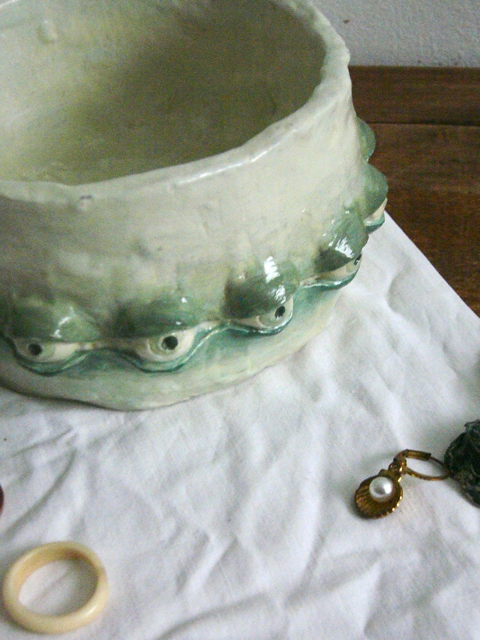 Handmade Ceramic Eye Bowl, Ceramic Jewelry Bowl, Trinket Dish - Etsy