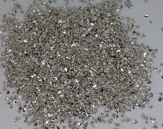 Silver Crushed Crystal/broken Glass Stones/ Glitter Stones - Etsy