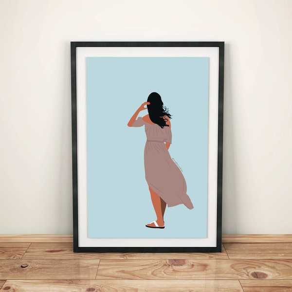 Women From Behind Line Art - Etsy