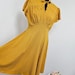1940's Style Retro Mustard Swing Dress - House of Foxy - Etsy UK