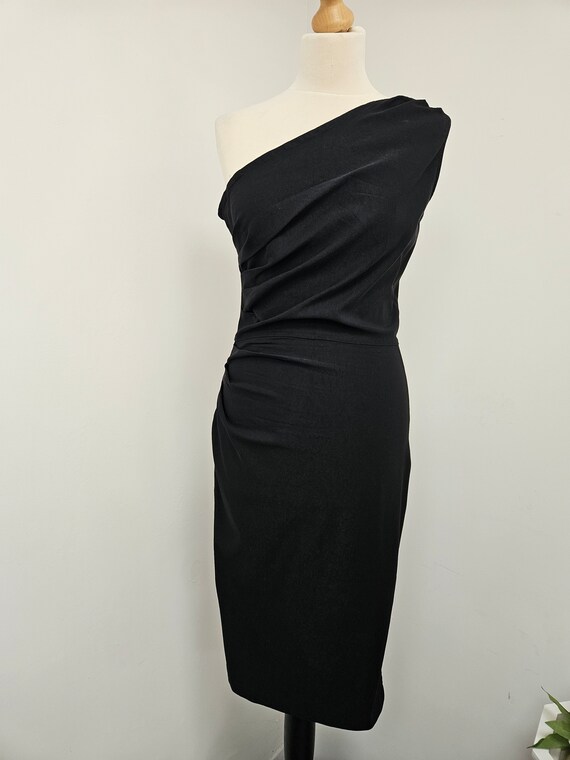 1950s Retro One Shoulder Wiggle Dress Stop Staring Gem