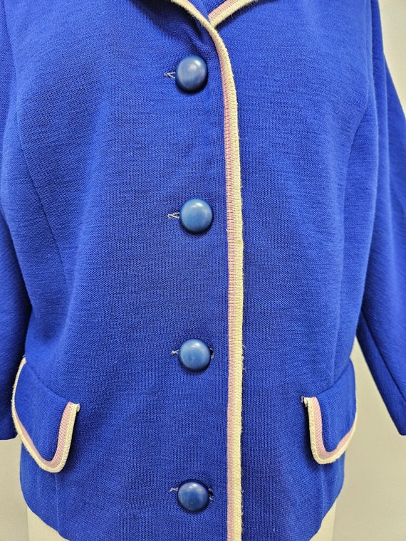 1960's Vintage Royal Blue Wool Jacket - Gem