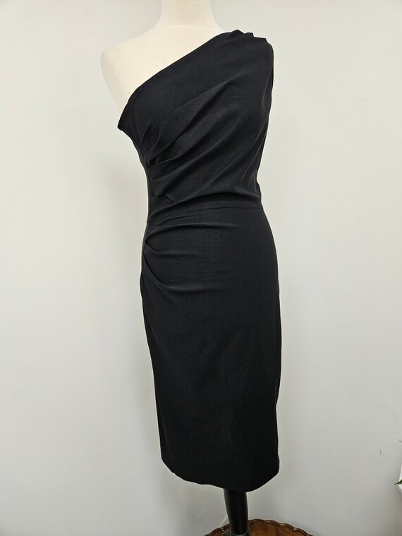 1950s Retro One Shoulder Wiggle Dress Stop Staring Gem