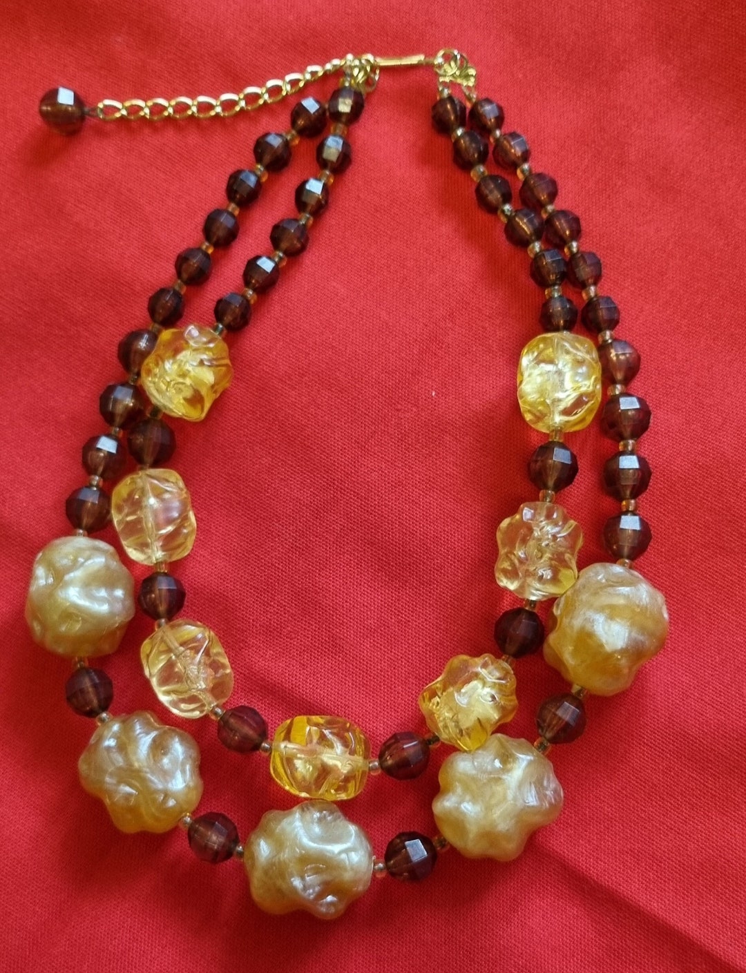 1950's Vintage 2 Strand Bead Necklace - Etsy