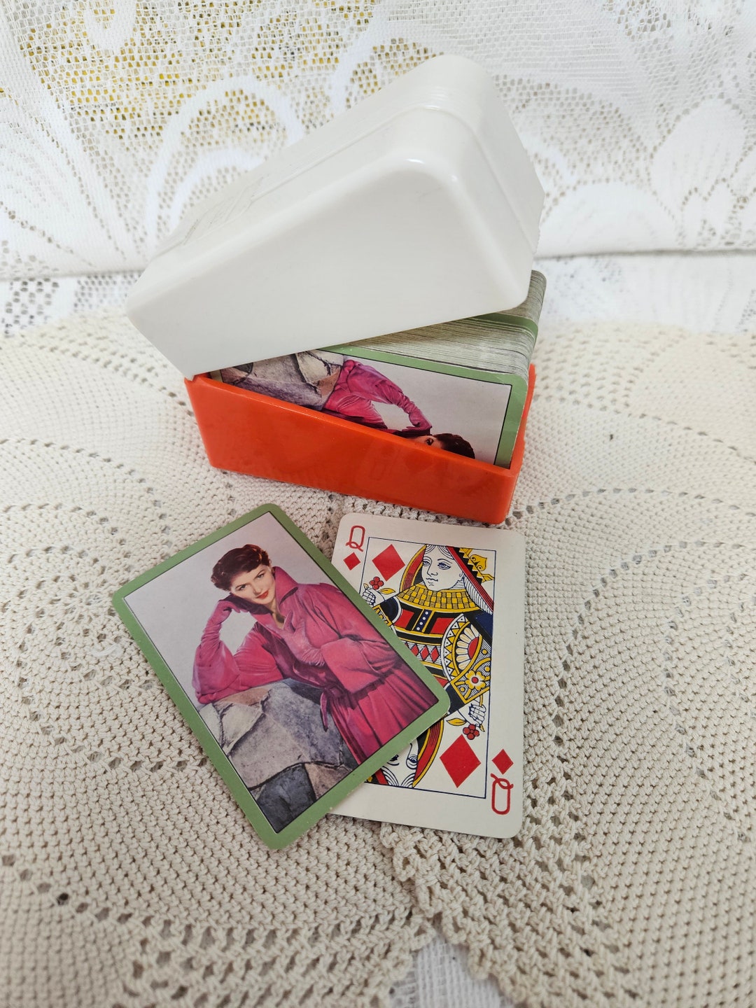 1950's Vintage Playing Cards in Formica Case - Etsy