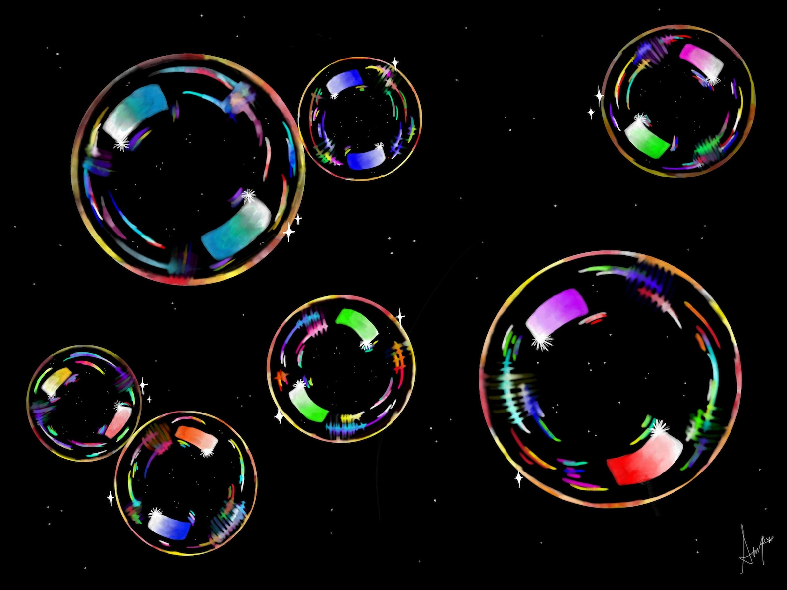 Colorful Bubble Art Decoration - Etsy UK