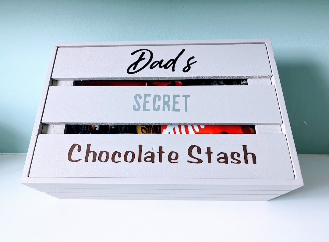Dad's secret Chocolate Stash Box - Etsy UK