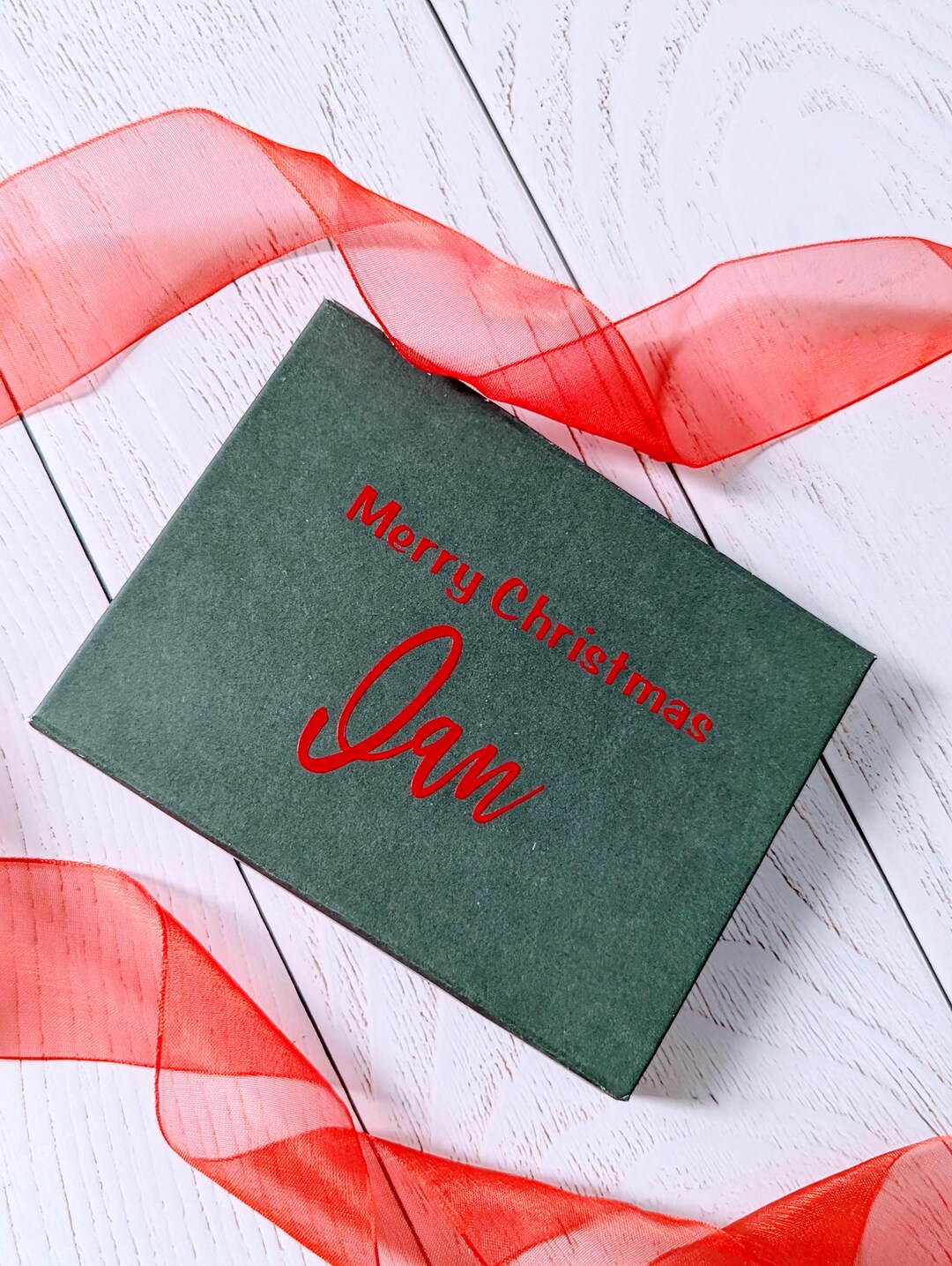 Forest Green Gift Card Presentation Box With Personalisation - Etsy UK