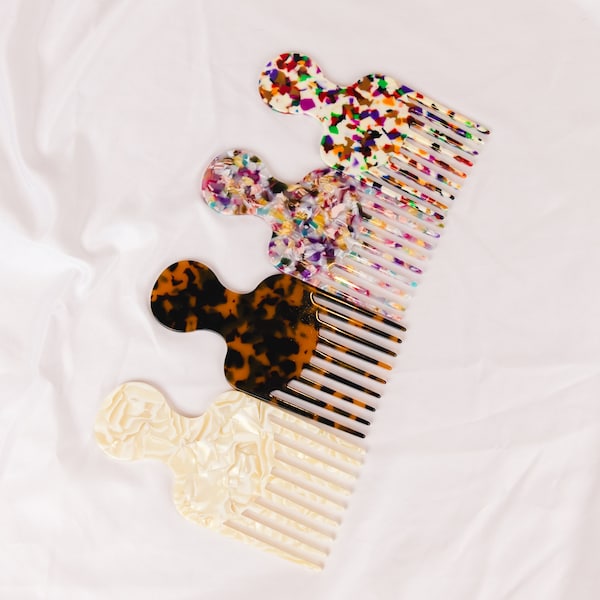 Purple Hair Comb - Etsy